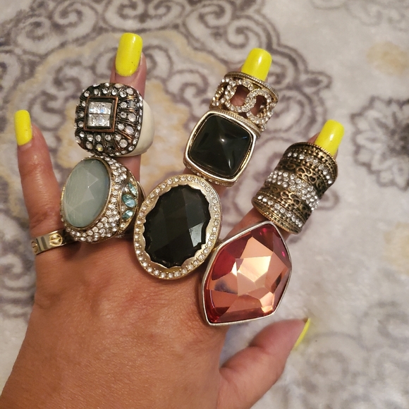 Jewelry | 8 Stretchy Rings | Poshmark